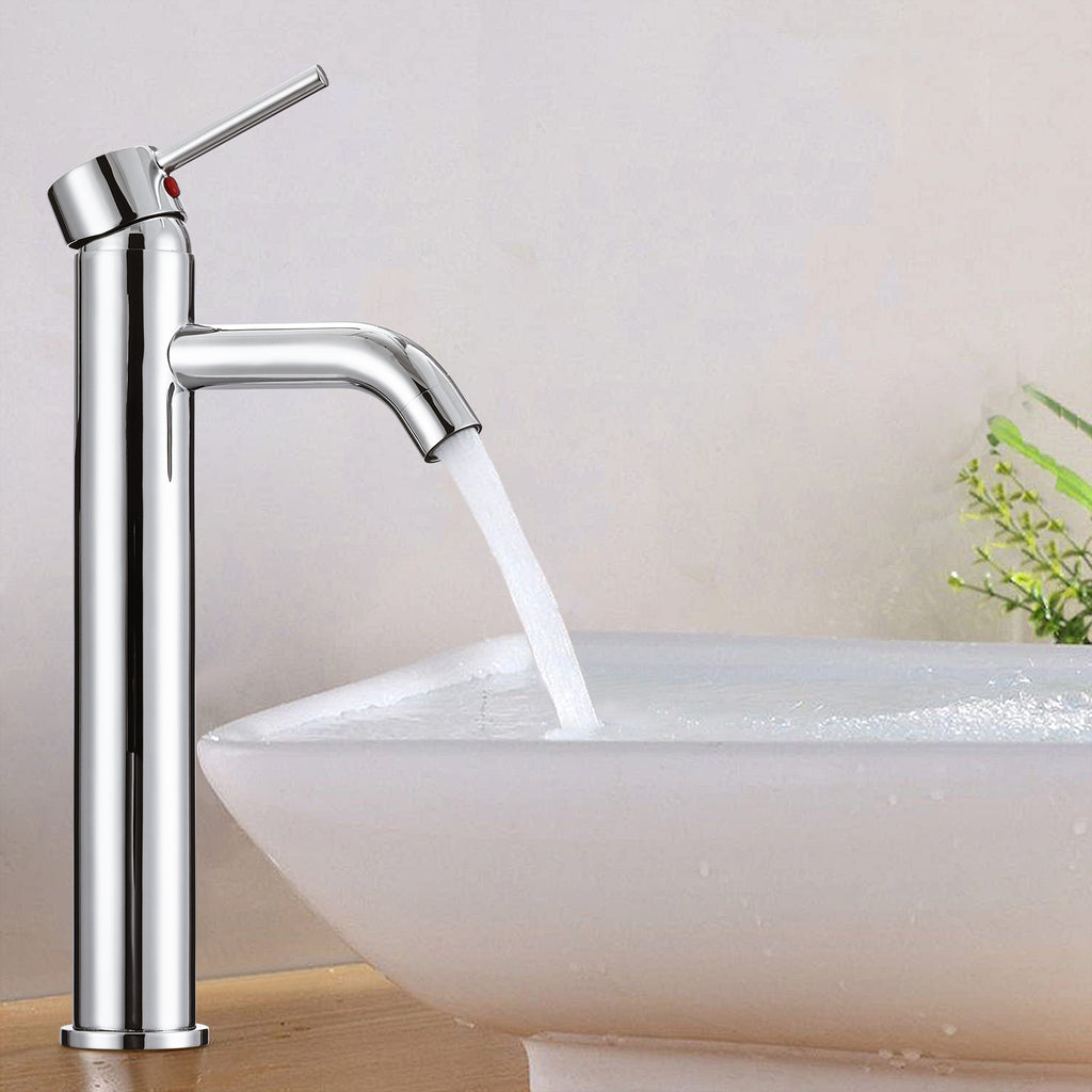 Bathroom Counter Top Basin Tap Single Lever Vessel Sink Faucet with Su ...