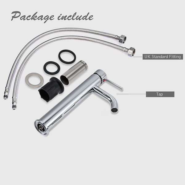 Bathroom Counter Top Basin Tap Single Lever Vessel Sink Faucet with Su ...