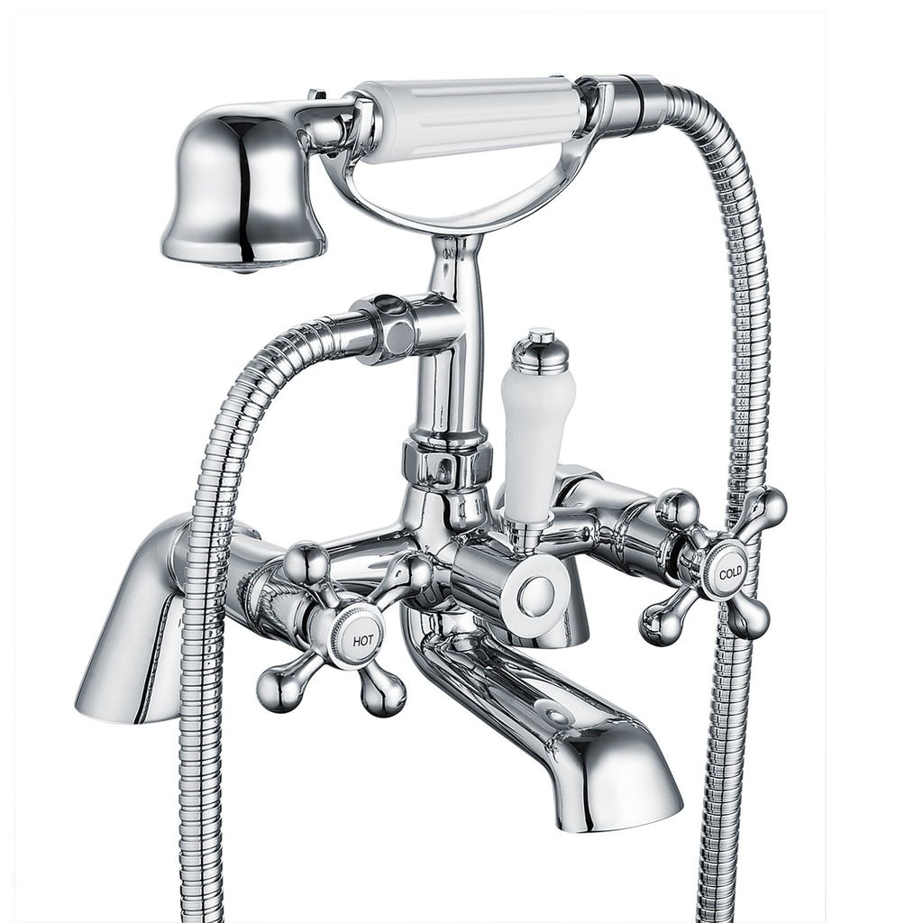 Hapilife® Traditional Victorian Bath Shower Tap – Chrome